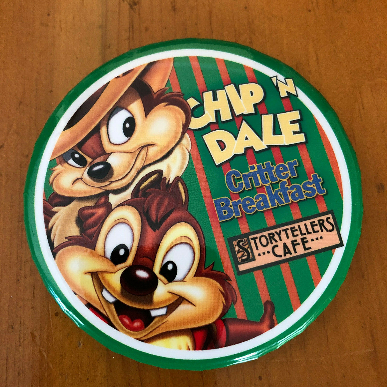 Disney Chip N Dale Critter Breakfast Storytellers Cafe Employee Button ...