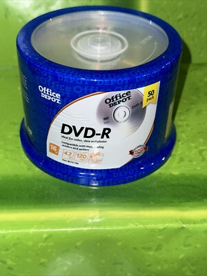 Office Depot DVD-R 50Pk 16X 4.7gb 120Min Spindle | eBay