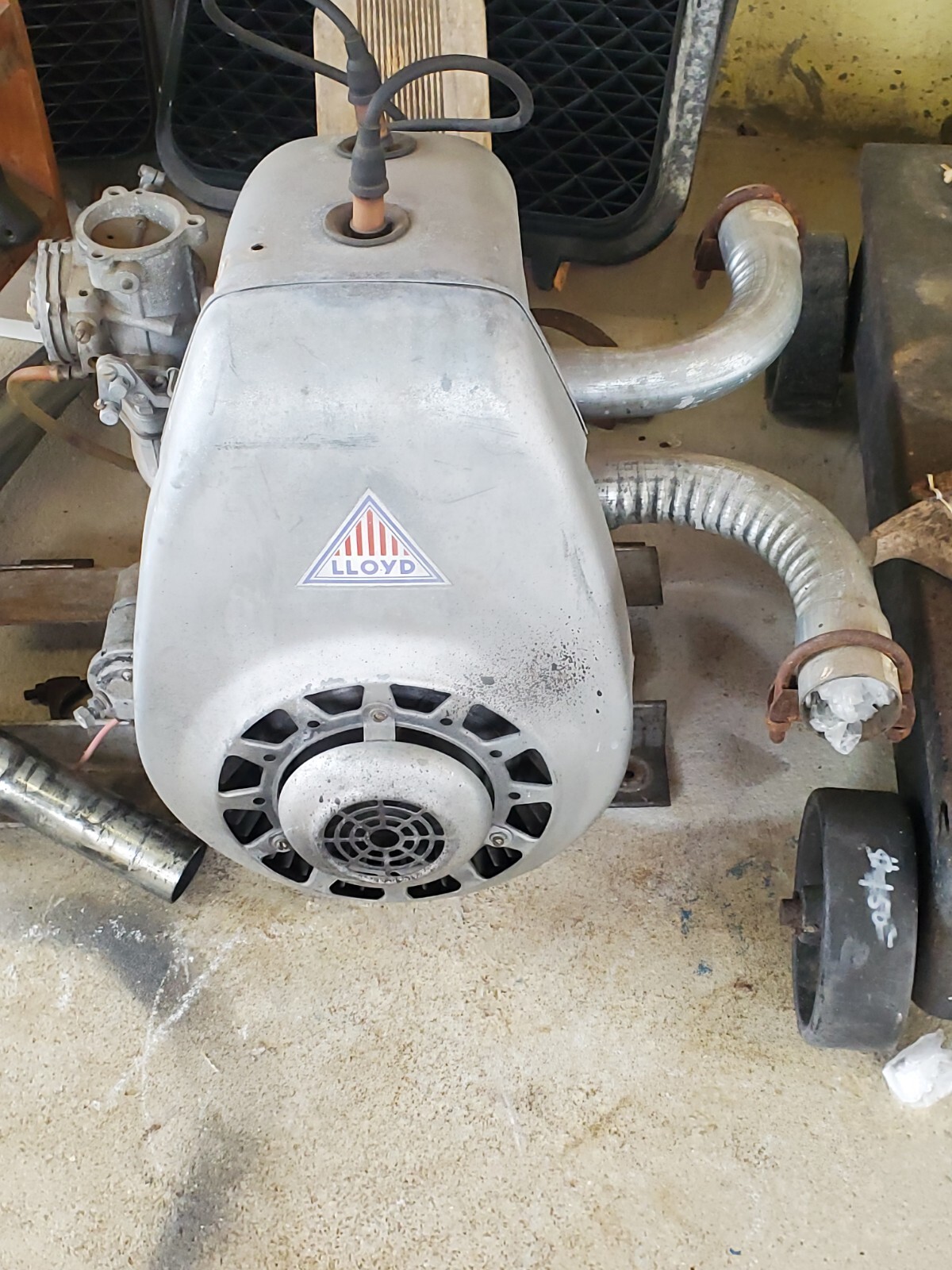 1950s Llyod LS400 ENGINE 400cc 2 Stroke GAS Motor West Germany electric ...