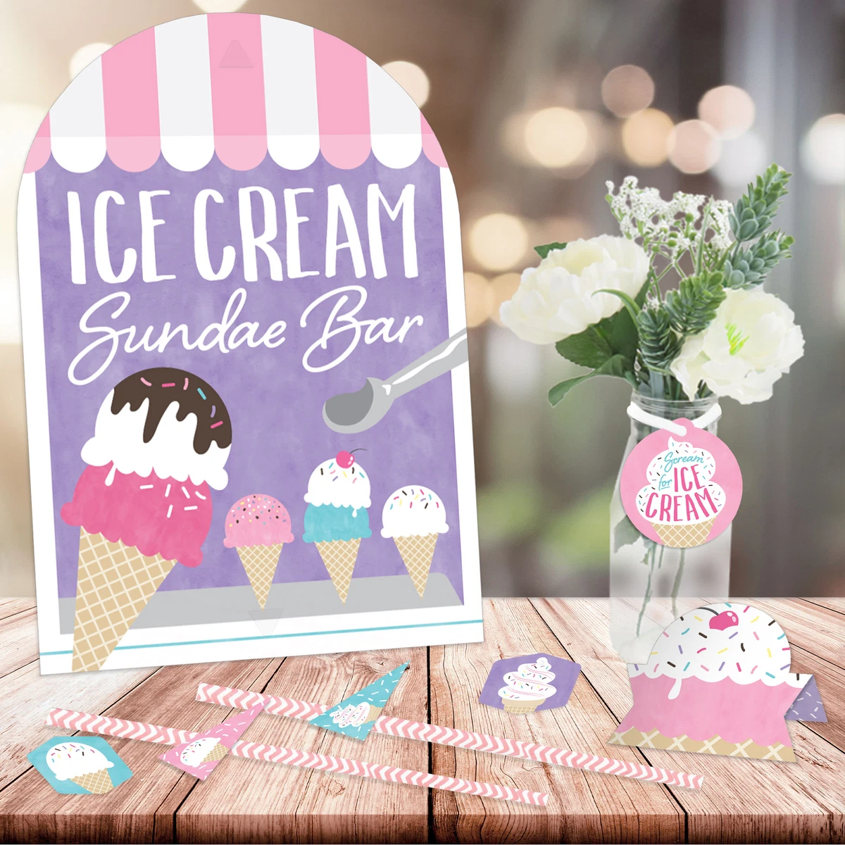 Ice Cream Sundae Bar Signs