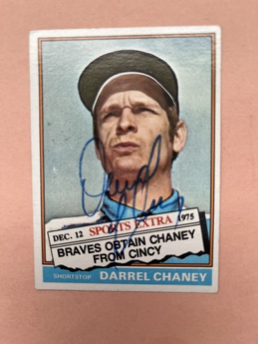 1976 Topps Traded #259T Atlanta Braves Darrel Chaney Autograph. | eBay