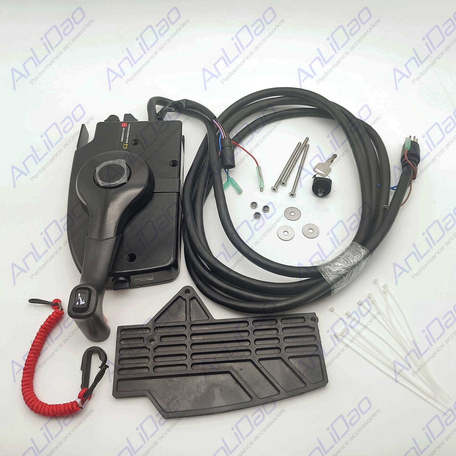 Mercury Side Mount Outboard Remote Control Box , Power Trim Tilt 8 Pin ...