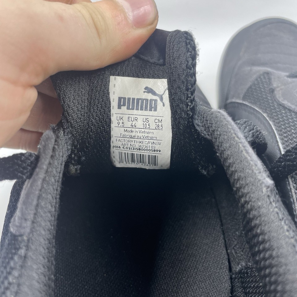 Puma Super Liga Suede + Mesh Retro Black Sneakers Mens Size 10.5 US Gum ...