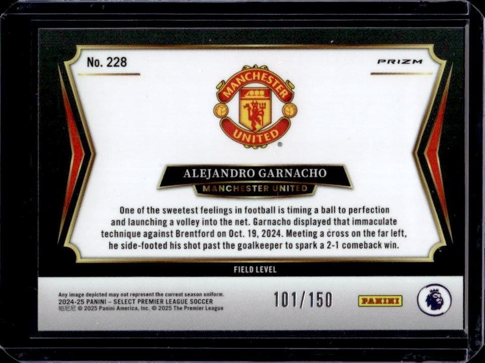 2024-25 Select Premier League Alejandro Garnacho Field Level Camo #101/ ...