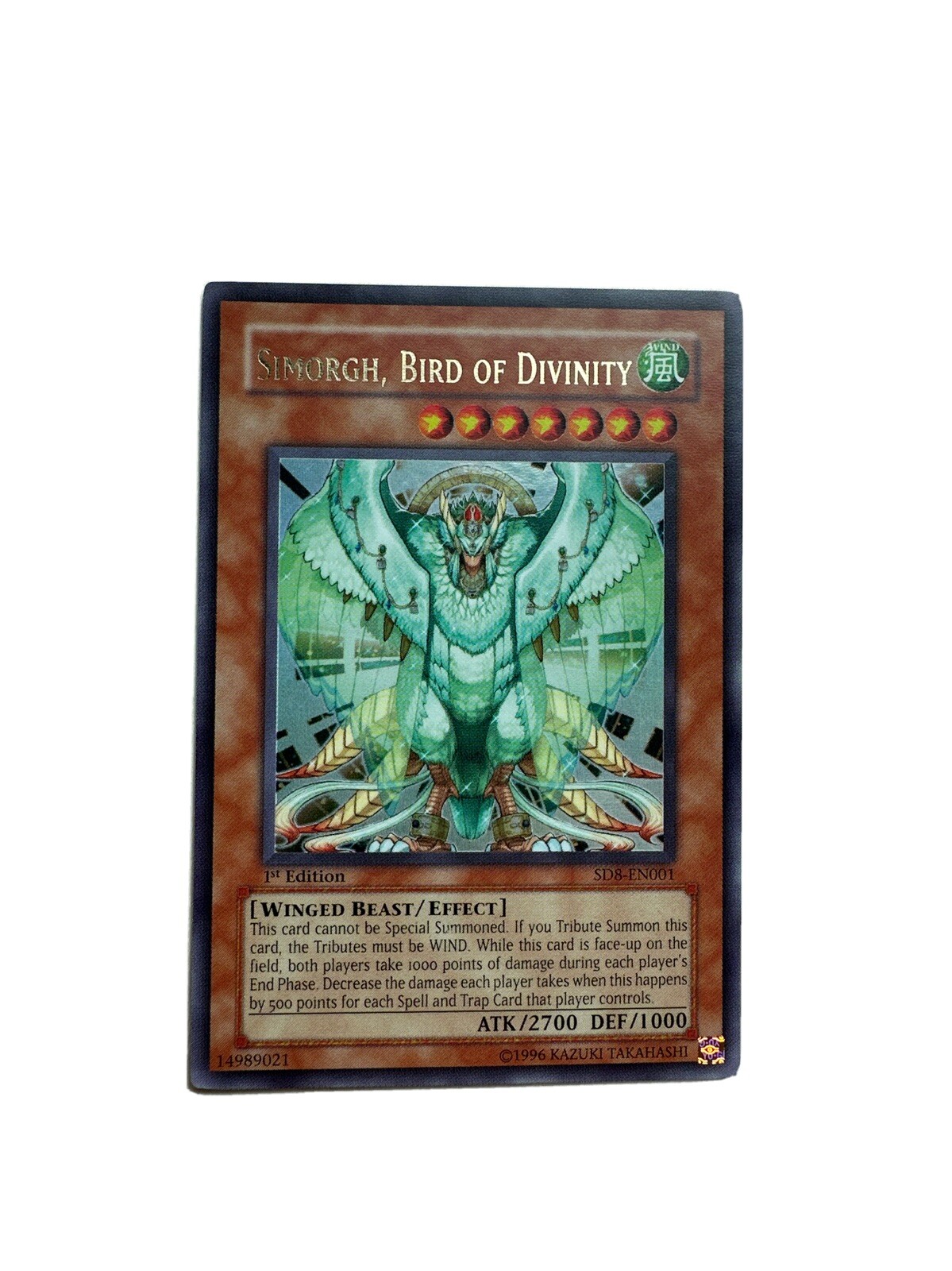 YUGIOH - Simorgh, Bird Of Divinity - SD8-EN001- 1st Ed - Ultra Rare ...