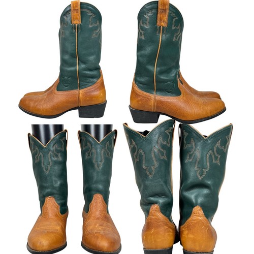 Ariat Western Boots Mens 10.5 Green Brown 34289 ATS Technology Leather ...