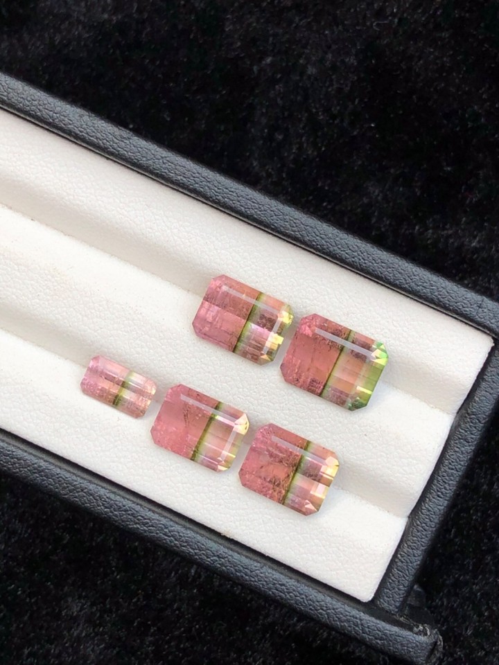 15-Cts Unique & Rare Tri Color Afghani Tourmaline Faceted Loose ...