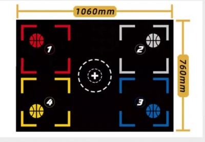 Basketball Training Floor Mat Dribble Non-Slip Noise Reduction Footwork ...