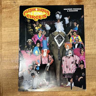 1988 Carson & Barnes 5 Ring Circus Program And Souvenir Magazine | eBay