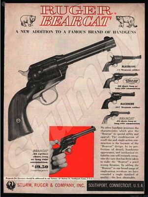Ruger Bearcat .22 Ad Metal Sign 9" x 12" | eBay