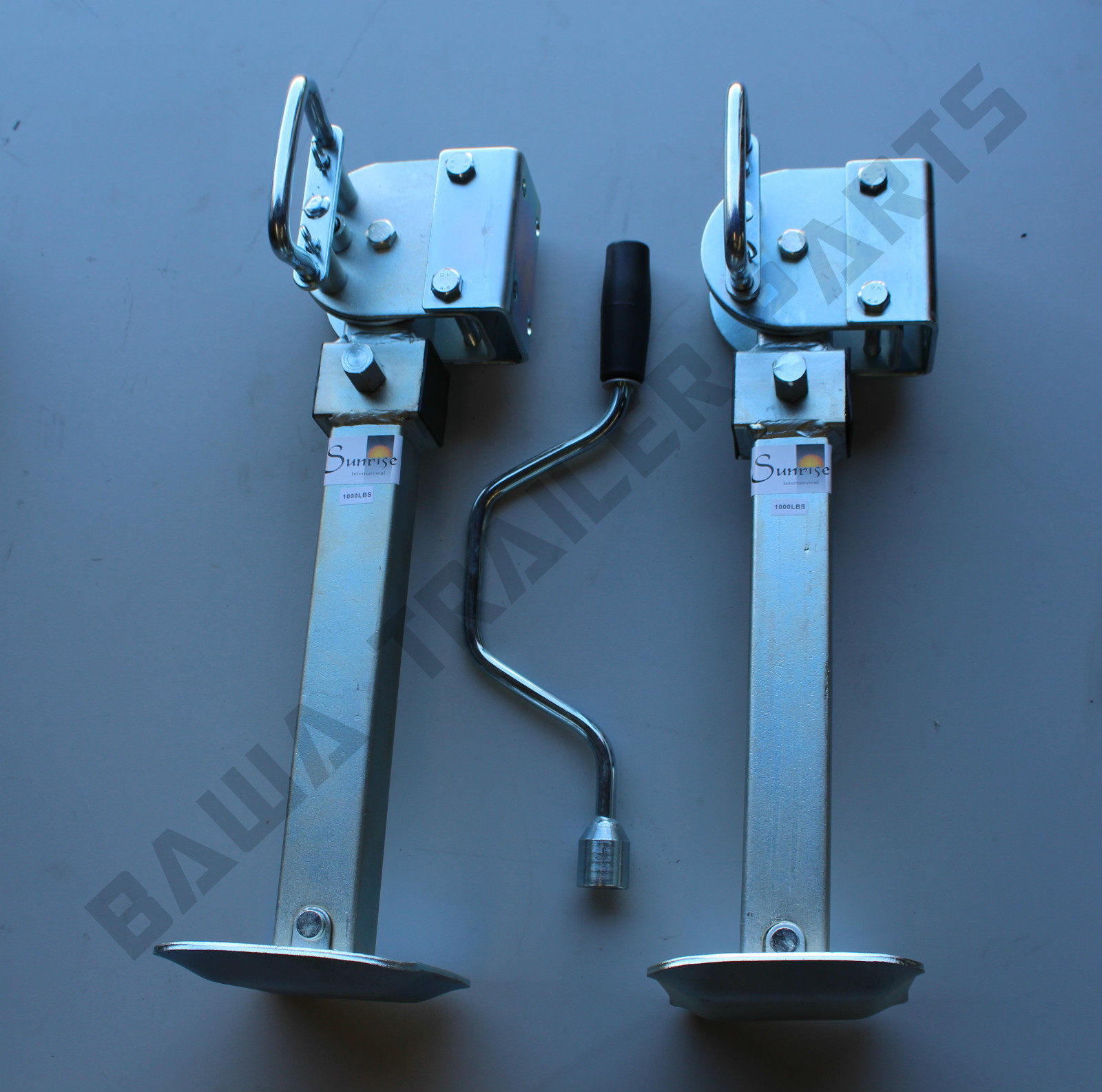 2 x 500MM Drop Down Corner Legs Steel Base Caravan Stabilizer 1000LBS ...
