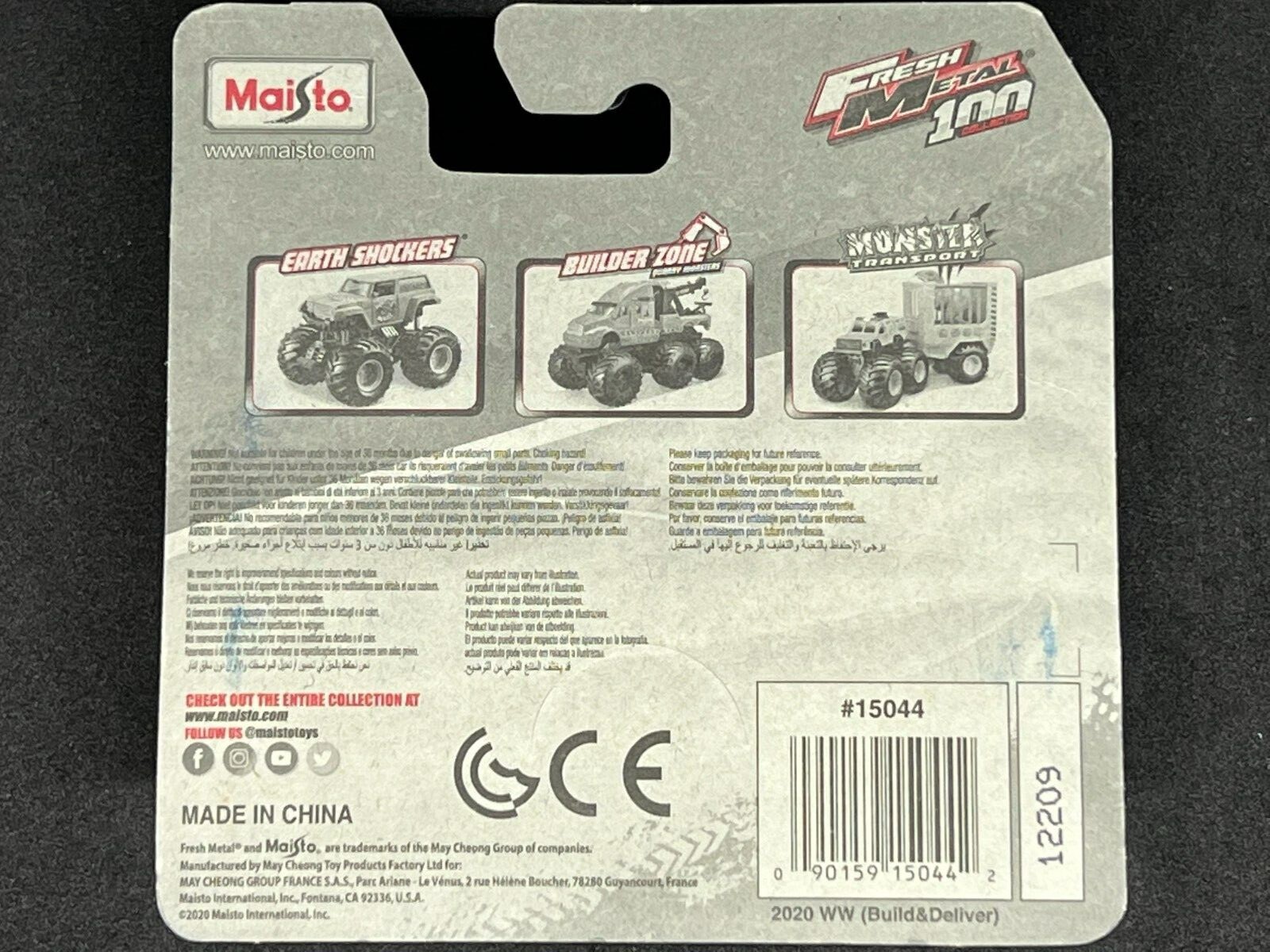 Maisto FRESH METAL 100 Collection Build & Deliver Green Cargo Box Truck ...