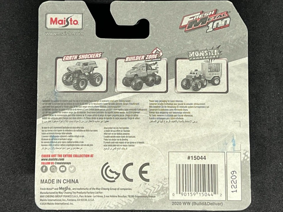 Maisto FRESH METAL 100 Collection Build & Deliver Green Cargo Box Truck ...