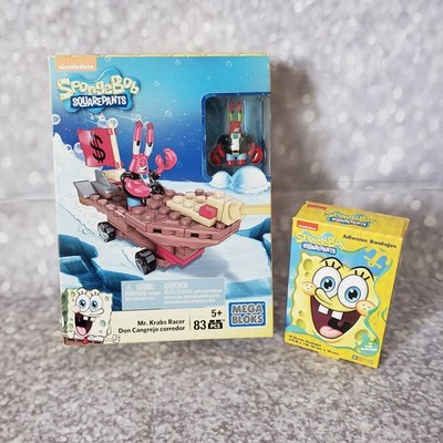 Mega Bloks Spongebob Squarepants MR. KRABS RACER CNP25 Kit & Box Of New ...