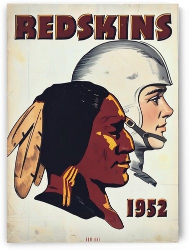 Washington Redskins 1952 Metal Sign NFL Football Vintage Wall Decor | eBay