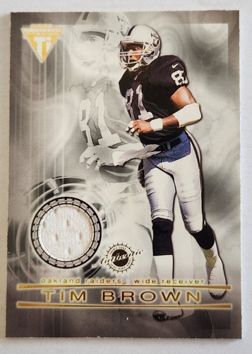 2001 Private Stock Titanium Brown Jerry Rice Double Sided Game Worn ...