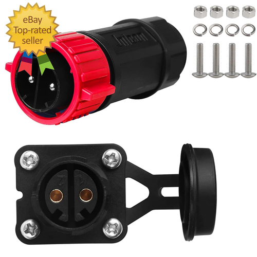 2 Pin 50Amp Trolling Motor Plug Receptacle Set 12/24/36/48 Volt Marine ...