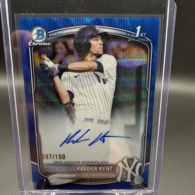 2025 Bowman Draft Kaeden Kent Blue Wave #97/150 Auto CPA-KKE | eBay