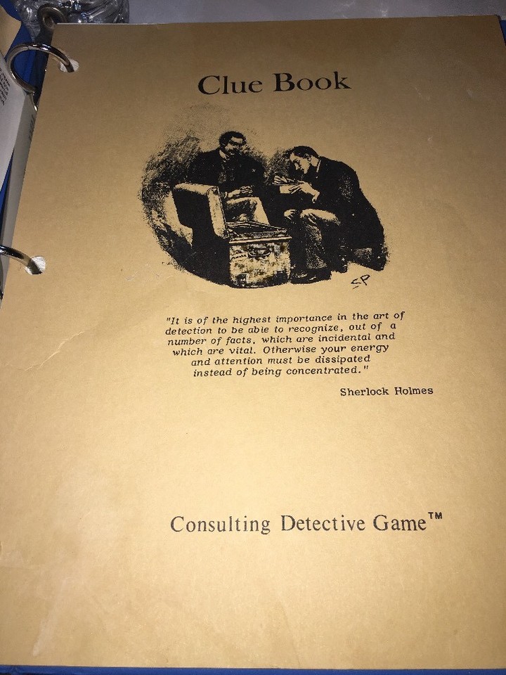 sherlock holmes consulting detective clue book binder With Maps | eBay