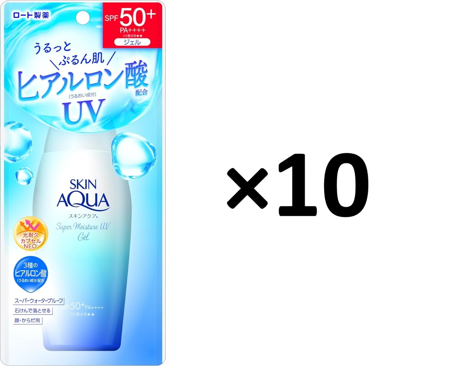 ROHTO Skin Aqua Super Moisture Gel UV Sunscreen 110g SPF50+ PA ...