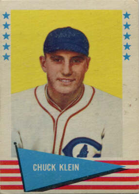 Fleer Baseball Greats 1961 Base Card 51 Chuck Klein | eBay