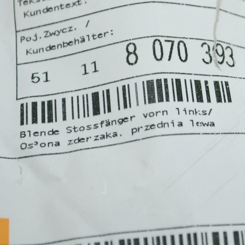 NEW BMW X3 G01 FRONT M BUMPER LEFT SIDE TRIM 51118070393 ORIGINAL | eBay