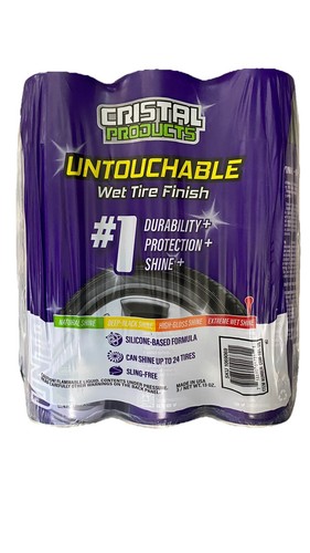 3 Pack Cristal Products Untouchable Wet Tire Finish Durability Protection Shine | eBay