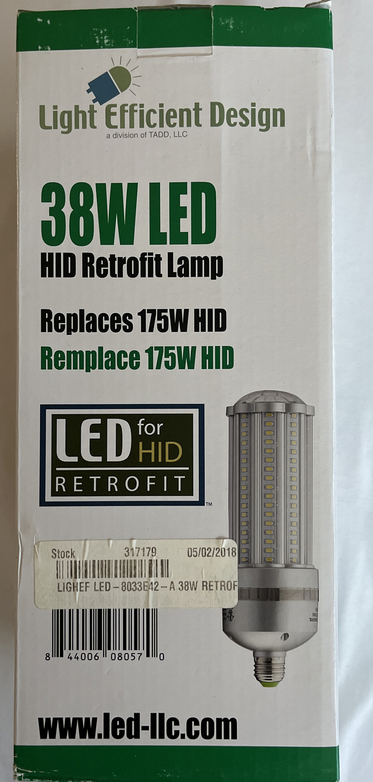 Light Efficient Design 38 W LED Hid Retrofit Lamp NEW | eBay