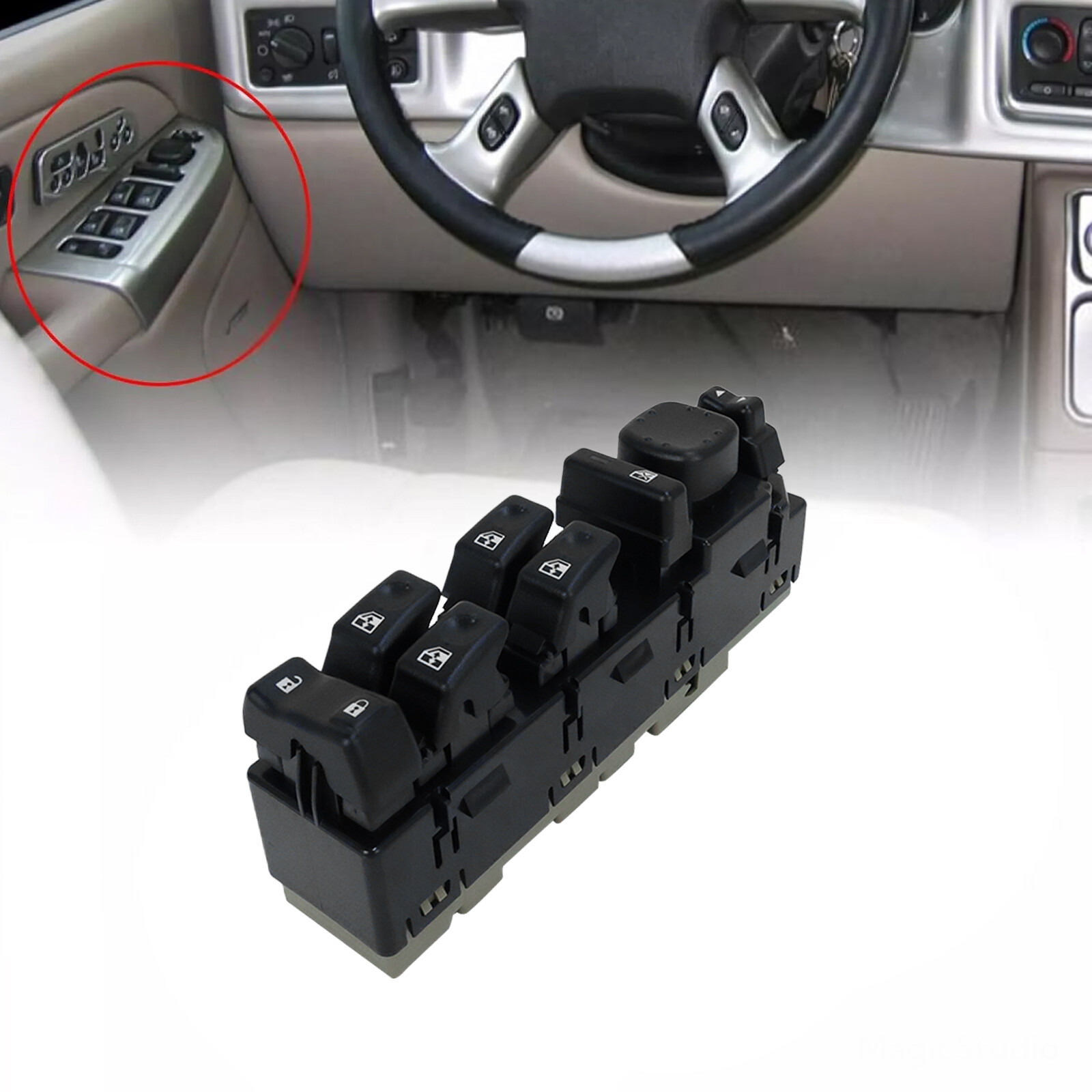 New-Front Driver Door^Window Control Switch 15883323 For 2003-2006 GMC ...