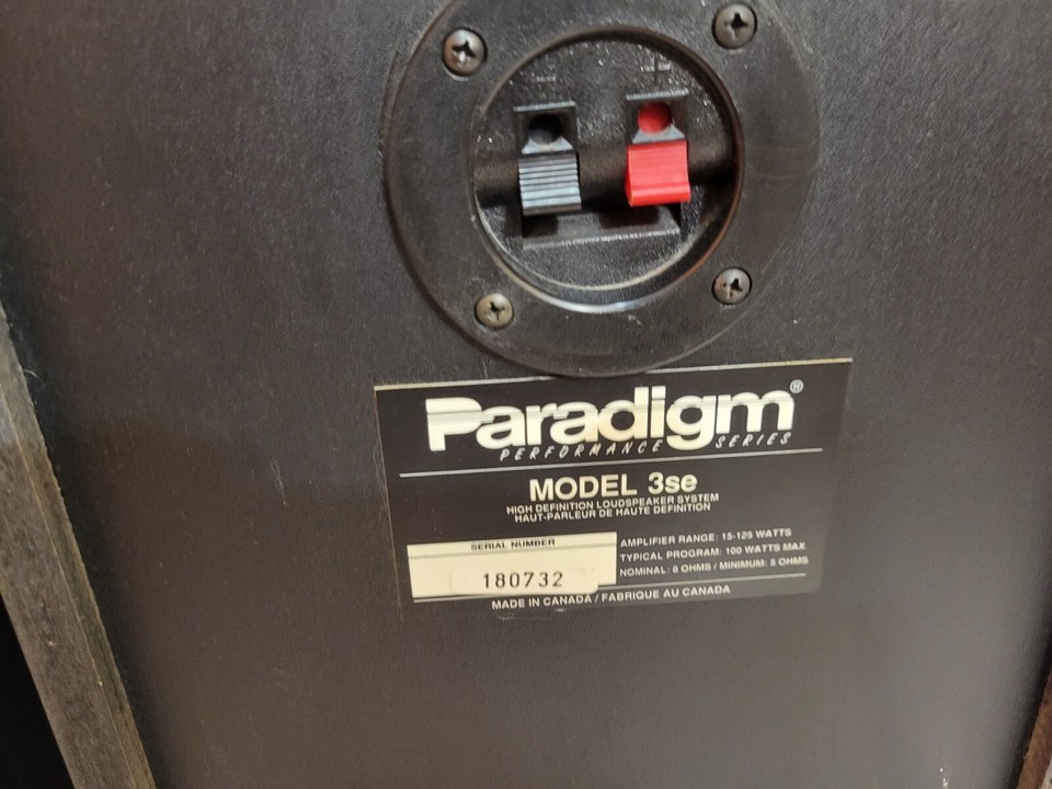 Paradigm Performance Series Model 3SE Loud Speakers 8" Woofer with Dome ...