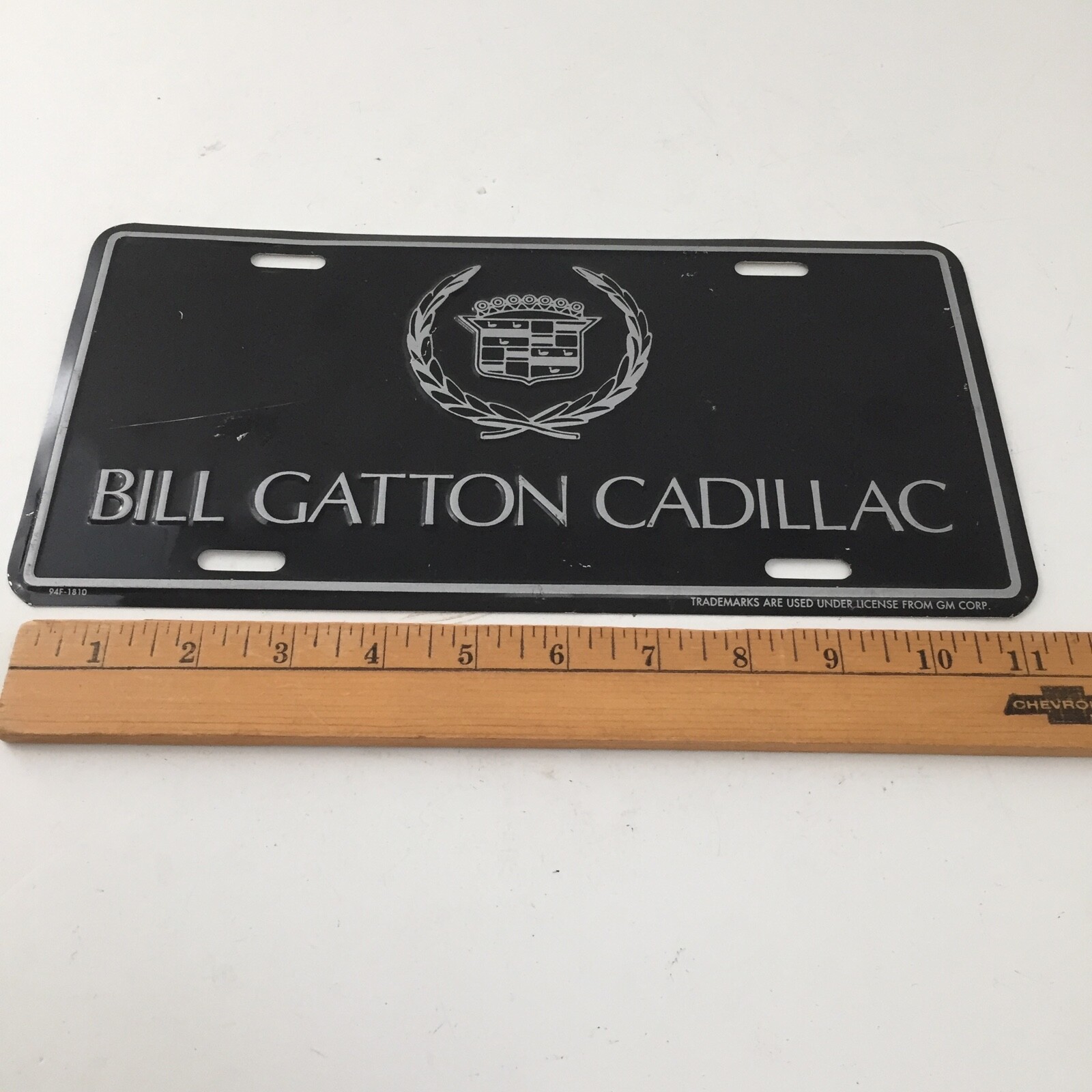 Vintage BILL GATTON CADILLAC License Plate! Metal Deville Seville ...
