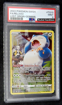 Pokemon Relaxo Full Art Holo Snorlax DE TG10/TG30 Lost Origin PSA 9 ...