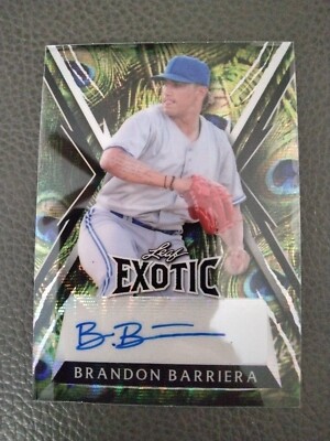 2023 Leaf Exotic Autograph Wave Peacock #BA-BB1 Brandon Barriera 8/8 | eBay