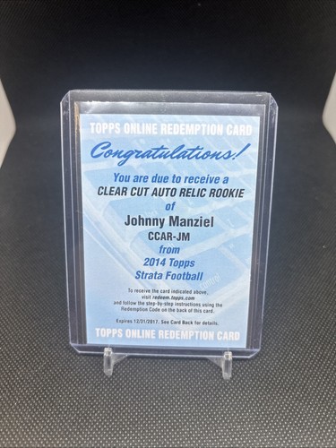 Johnny Manziel 2014 Topps Strata Clear Cut Rookie Auto Relic Card ...