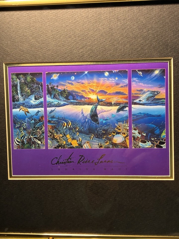 Christian Riese Lassen Framed Matted Print~Lahaina Maui Ready 2 Hang ...