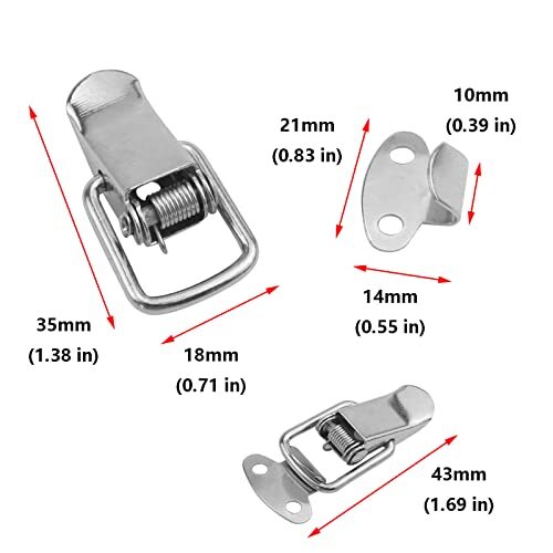 6 Pack Spring Loaded Buckle Latch Toggle Hasp Lock for Wooden Case ...