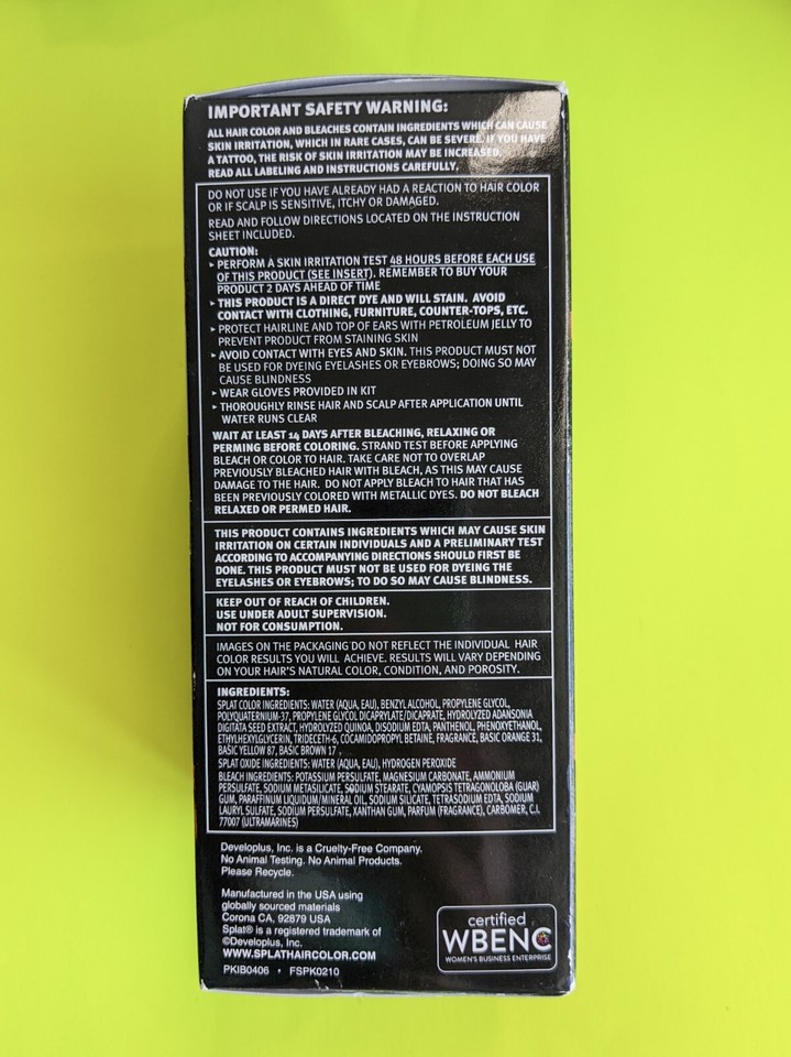 SPLAT Rebellious Color Hair Dye - Spicy Copper Complete Kit | eBay