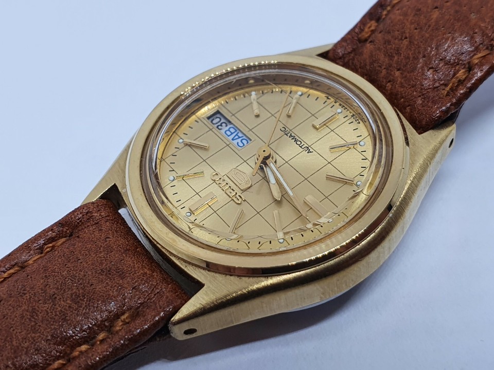 vintage Ladies SEIKO 5 Automatic 4206-0410 A1 Gold plated watch Day ...