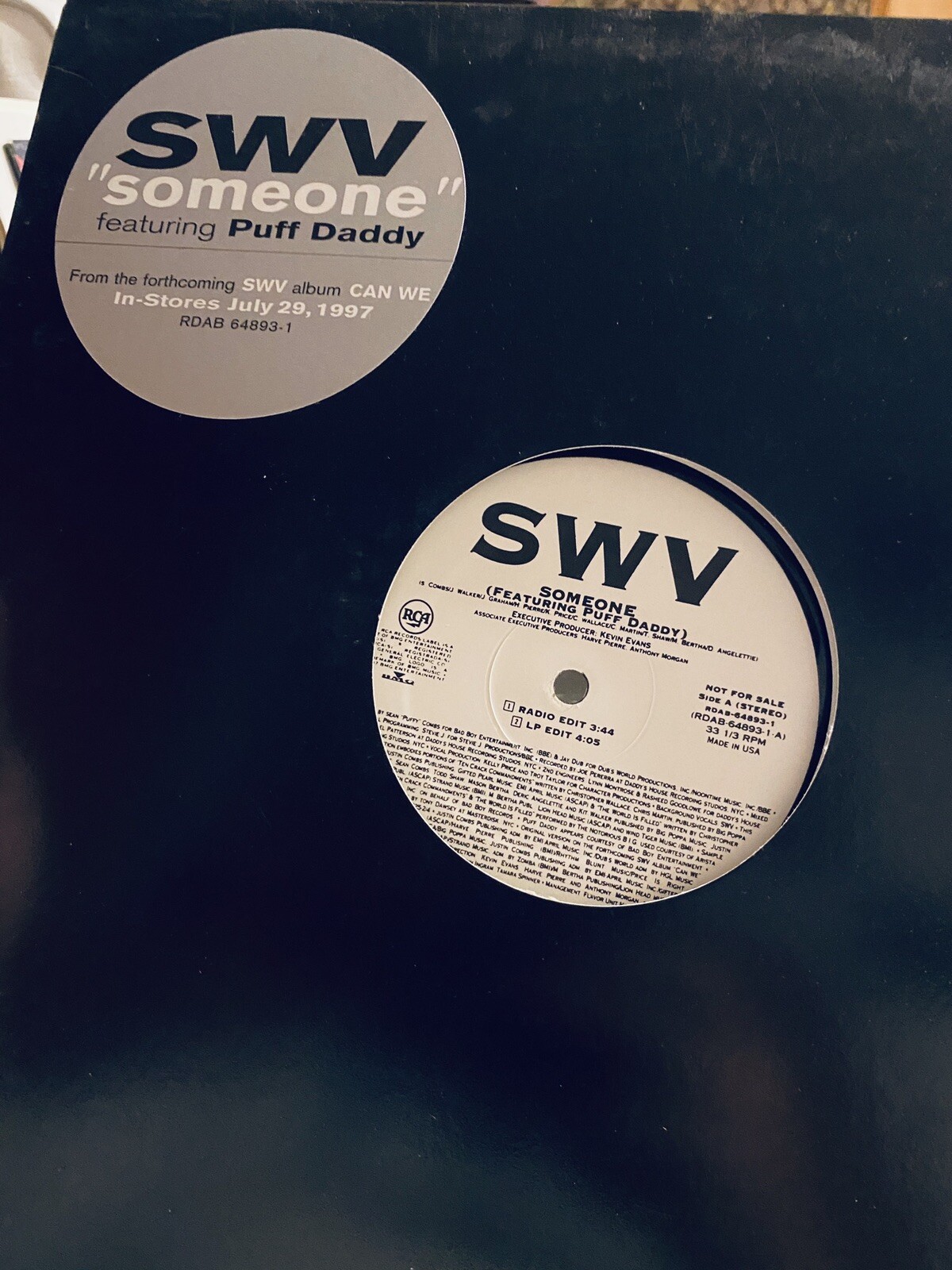 SWV Someone Vinyl Record Original 1997 Hip Hop R&B Promo Puff Dady NM ...
