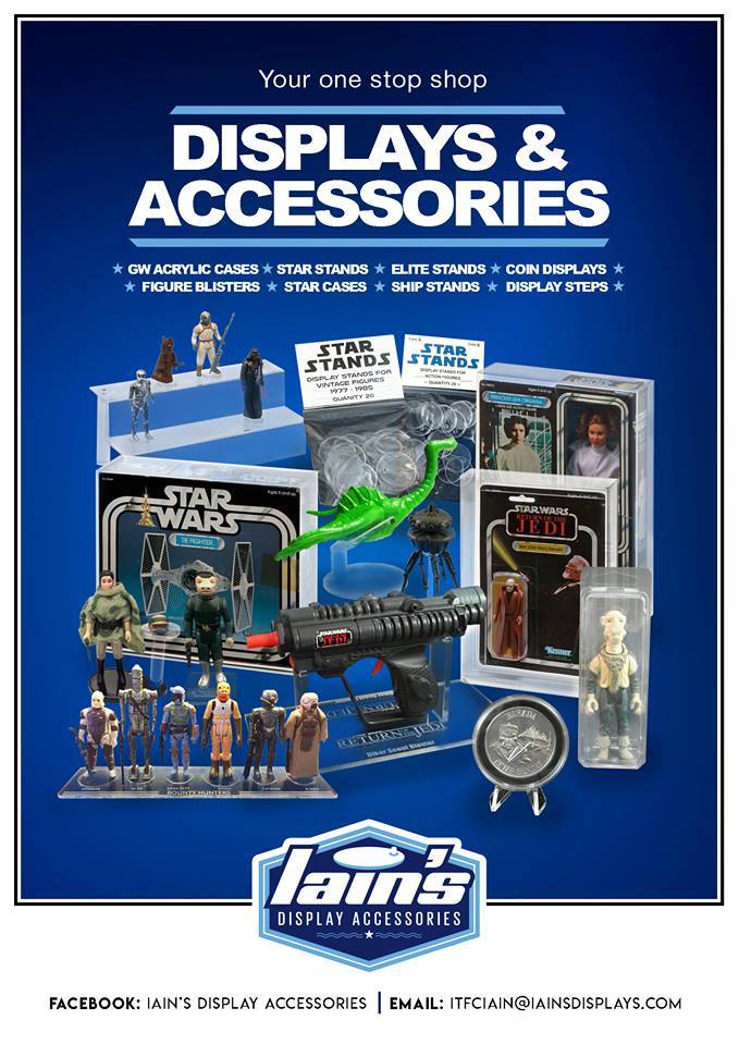 STAR WARS ACTION FIGURE DISPLAY STAND FOR VINTAGE FIGURES CLEAR X 20 ...