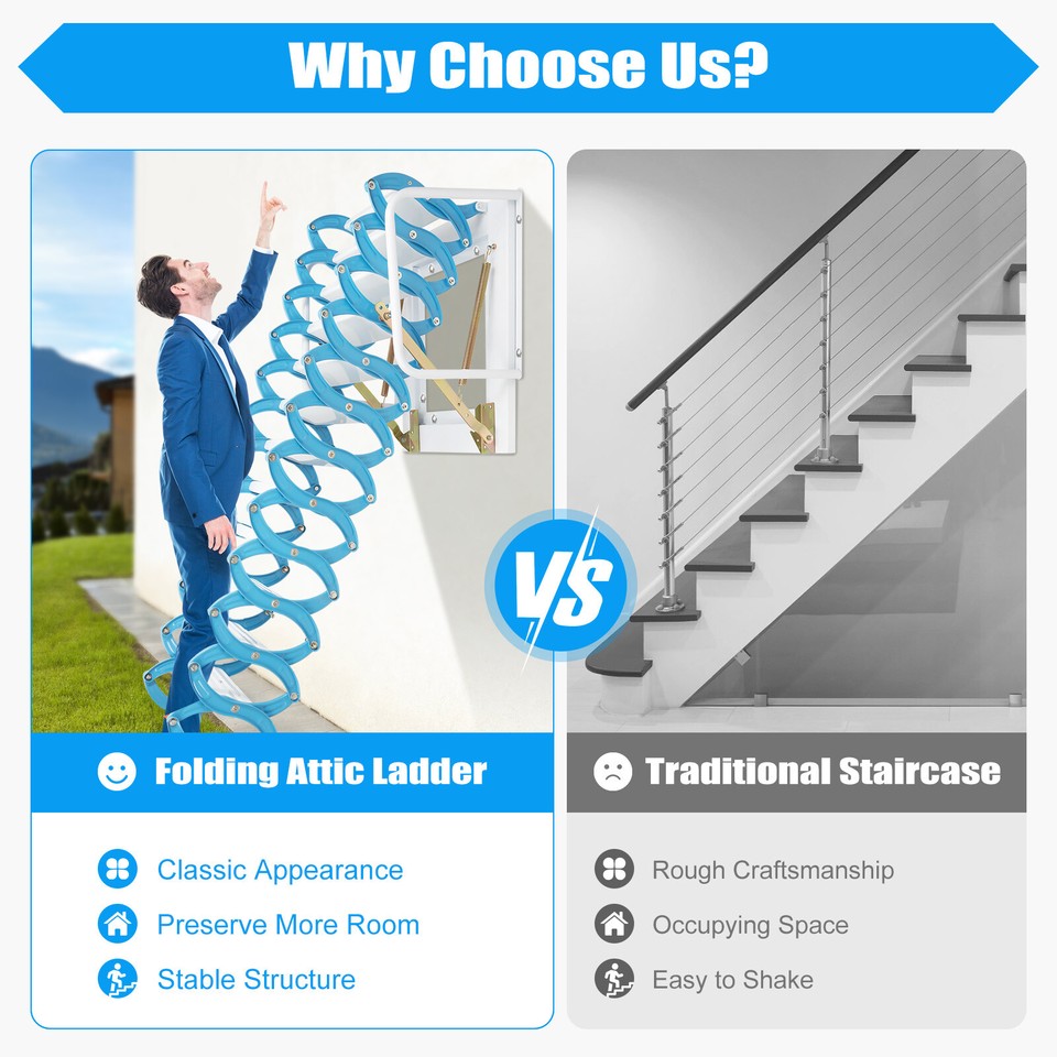 Telescopic Ladder Attic Ladder Pull Down Attic Ladder Alloy Attic telescopic-ladder-attic-ladder-pull-down-attic-ladder-alloy-attic