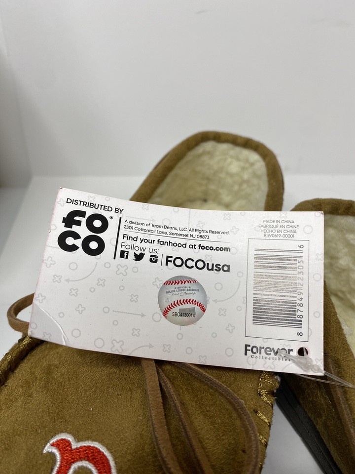 Foco Men's Boston Red Sox Moccasin Slippers, US Size S | eBay