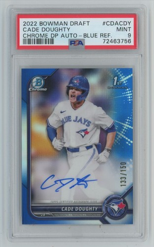 2022 Bowman Draft Chrome Prospect Blue Cade Doughty Auto /150 PSA 9 | eBay
