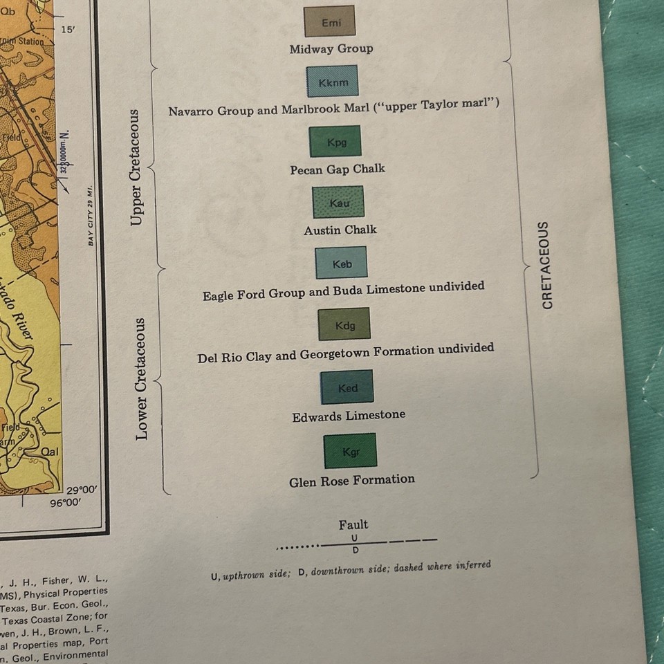 Geologic Atlas of Texas Seguin Sheet & Geologic Map 1974 | eBay