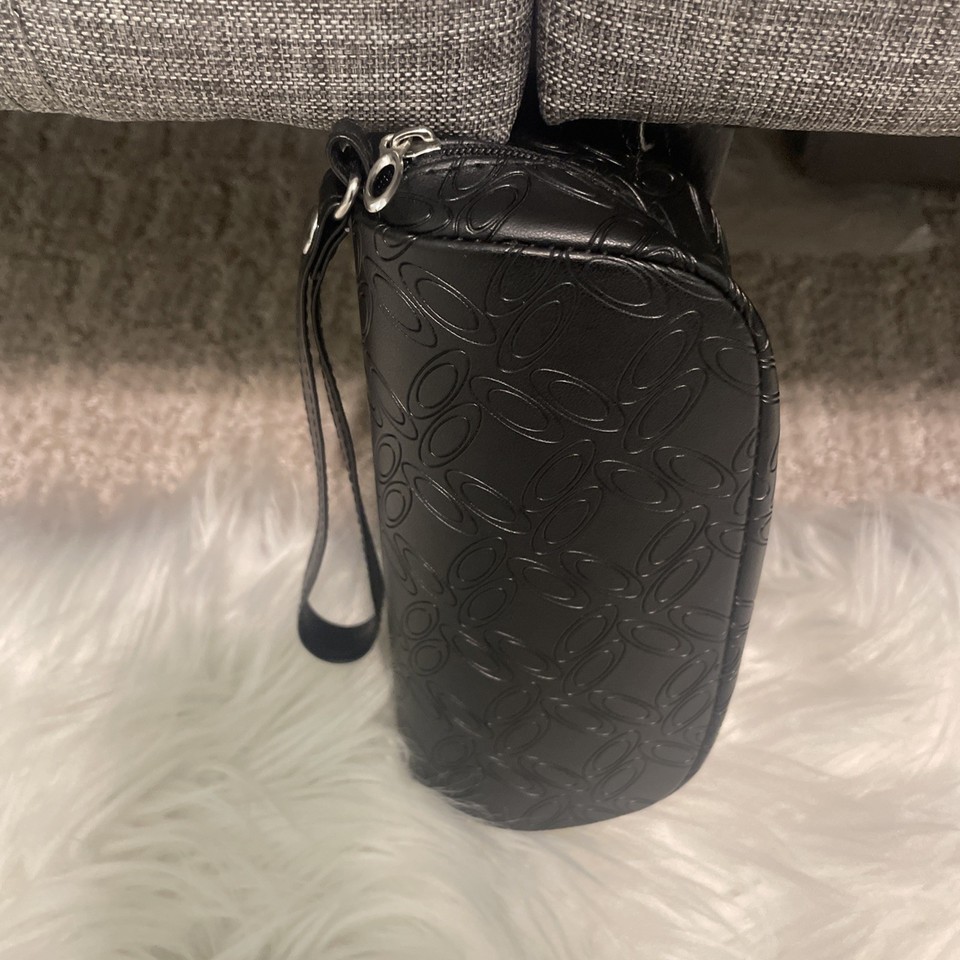 Oakley Sunglasses Case Only Black All Over Logo Zipper Soft Shell Pouch ...