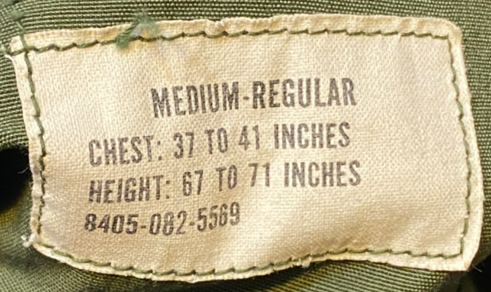 Vietnam US Jungle COAT MAN'S COMBAT TROPICAL DSA-100-4509 MEDIUM ...