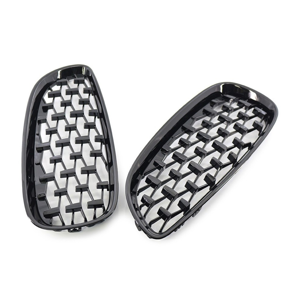 Gloss Black Front Grille Grill Diamond Meteor Style For BMW E89 Z4 2009 ...