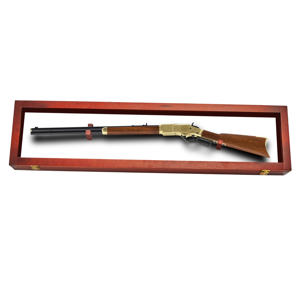 Pennzoni Rifle Gun Display Case Gun Wall Mount Cabinet w/Acrylic Door ...