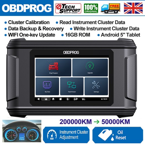 OBDPROG Odometer Correction Mileage Adjustment Cluster Oil Reset Tool ...