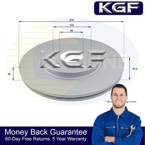 KGF Front Brake Disc Fits Vauxhall Astra 2015- Opel Astra 2015- Ampera ...